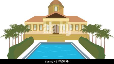 Detailed Mansion and Luxury House Illustration Vector Stock Vector ...