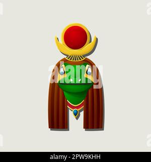 Mask of the Egyptian god Kek, vector illustration Stock Vector Image ...
