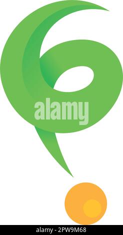 Simple Abstract Sprout Plant with Spiraling Effect Illustration Stock ...