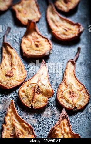 Delicious sun dried pears made of fresh fruits Stock Photo - Alamy