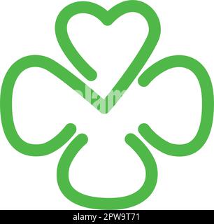 Clover combined with Love Petals Illustration visualized with Green ...