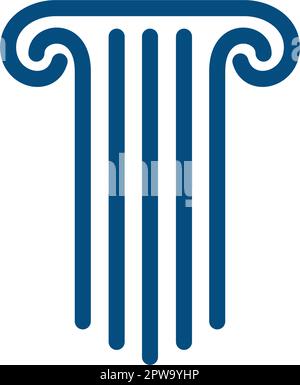 Simple Pillar with Blue Color Illustration Stock Vector Image & Art - Alamy