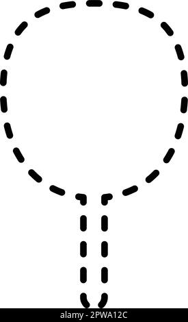 Tracing lines dotted tree outline shape for preschool and kindergarten ...