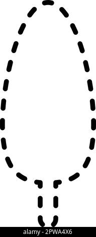 Tracing lines dotted tree outline shape for preschool and kindergarten ...