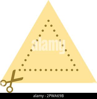 Cutting practice activites triangle shape symbol element for preschool ...