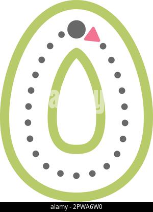 Tracing oval shape symbol, dashed and dotted broken line element for ...