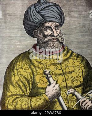 Portrait de Khizir Khayr ad-Din (Ad Din) dit Barberousse, (1475-1546 ...
