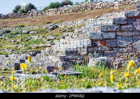 Ancient Greek theater of Thorikos in Lavrio, Attica, Greece Stock Photo ...