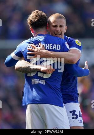 Ipswich Town's Harrison Clarke (left) and Sunderland's Jack Clarke ...