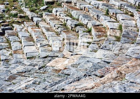 Ancient Greek theater of Thorikos in Lavrio, Attica, Greece Stock Photo ...