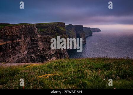 Cliffs of Moher are located on the Rugged west Clare Coast in Ireland ...