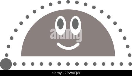 Dotted semicircle shape for tracing lines for preschool and ...