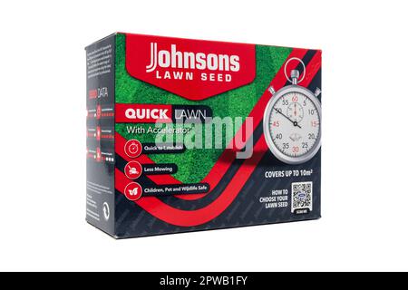Johnsons Lawn Seed Quick Lawn with Accelerator Stock Photo - Alamy