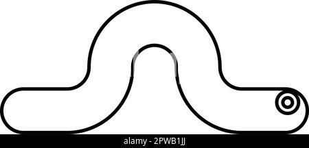 Soil worm icon outline vector. Garden earth. Ground animal color flat ...
