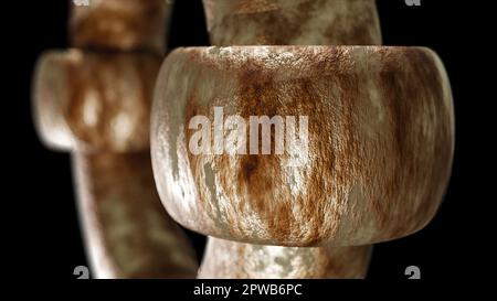 Rusty rings 3d render Stock Photo - Alamy