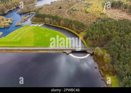 Fewston Dam Aerial view of Fewston Reservoir in North Yorkshire Stock ...