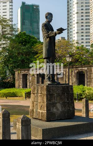 Statue of Jose Rizal at Fort Santiago; Intramuros; Manila; Philippines ...