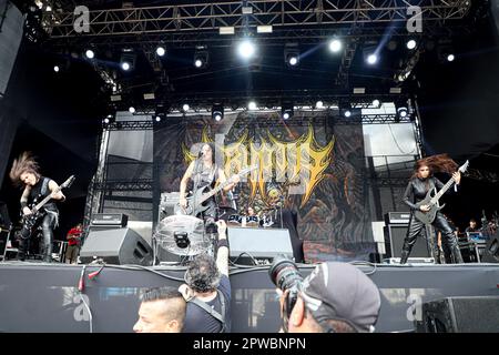 The Brazilian death and thrash metal band Sepultura performs a live ...