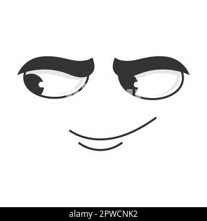 Expression of surprise and uncertainty cartoon face vector illustration ...