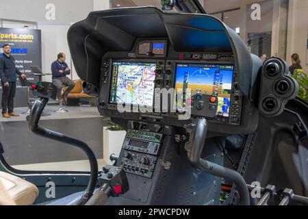 Modern pilot instrument panels with displays in the cockpit ...
