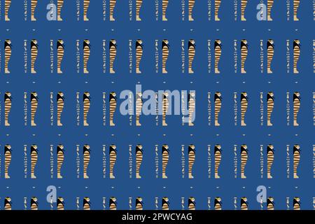 Ancient Egypt seamless pattern. Hieroglyphic carvings on the exterior ...