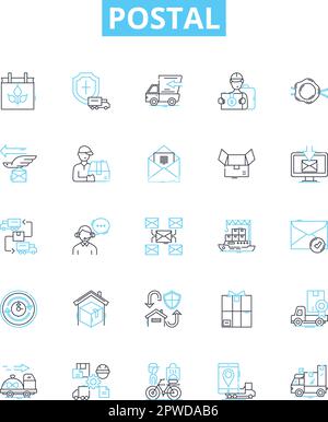 Dispatch services line icons collection. Logistics, Delivery, Shipment ...