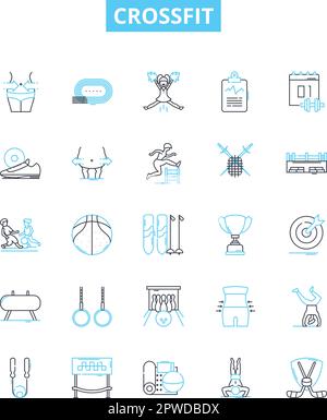 Powerlifting bar line icon concept. Powerlifting bar vector linear ...