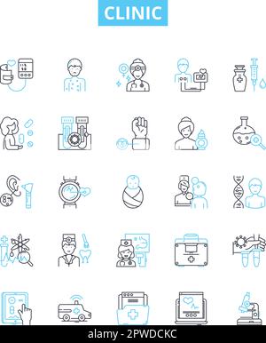 Medical laboratories line icons, signs, vector set, outline concept ...