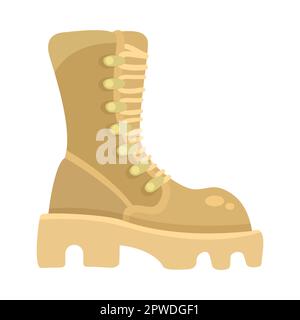 Side view of military boot turned left cartoon illustration Stock ...