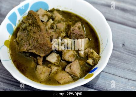 Egyptian kolkas plate cuisine, a delicious taro root stew made with a ...