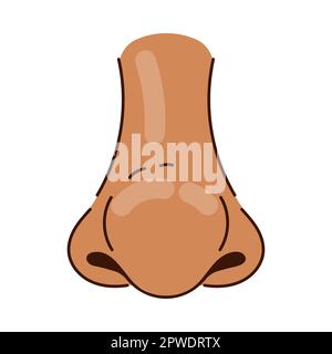 Nose of Black person with bulbous tip cartoon illustration Stock Vector ...