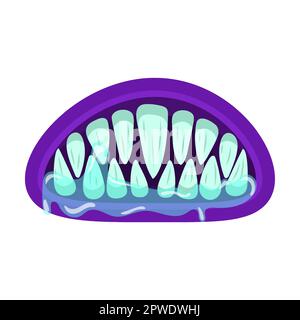 Scary monster mouths with teeth vector seamless pattern. Cartoon ...