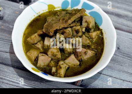Egyptian kolkas plate cuisine, a delicious taro root stew made with a ...