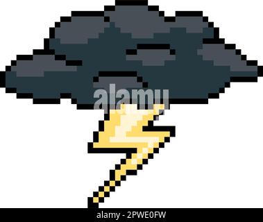 lightning pixel art Stock Vector Image & Art - Alamy