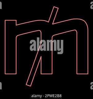 Neon mill sign currency symbol red color vector illustration image flat ...