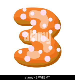 Number 4 in donut font vector illustration Stock Vector Image & Art - Alamy