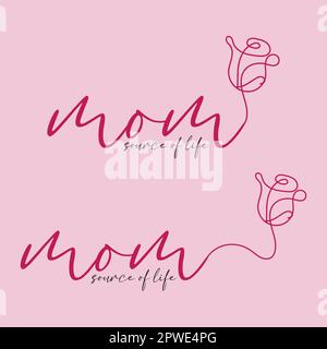 - best Mom - Happy Mothers Day lettering set. Handmade calligraphy ...