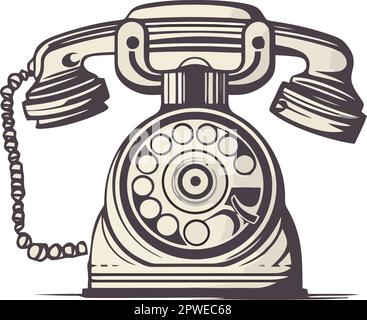 Talking business using old rotary phone symbol Stock Vector Image & Art ...