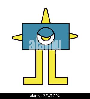 Demon devil icon linear logo mark set collection in black and white for ...