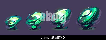 Vfx tornado storm sprite animation effect for game cartoon vector ...