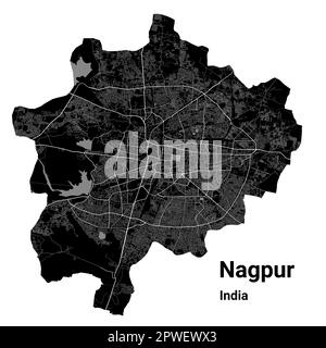 Urban vector city map of Nagpur, India Stock Vector Image & Art - Alamy