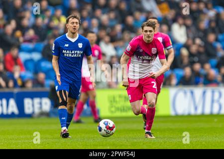 Jack Rudoni #22 of Huddersfield Town warms up before the Sky Bet ...