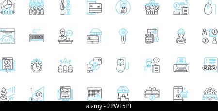 Community oversight linear icons set. Accountability, Transparency ...