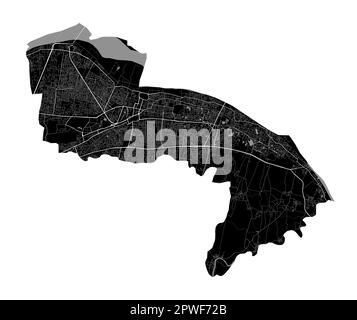 Printable street map of Patna, State Bihar, India. Map template for ...