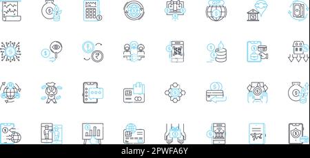Advertising agencies linear icons set. Marketing, Branding, Creative ...