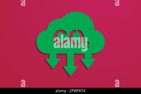 reducing CO2 emissions icon vector stop climate change sign for graphic ...