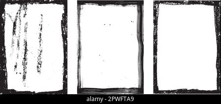 Set of vectorized weathered textures, white paper grainy texture. Worn ...