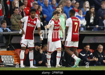 ROTTERDAM - (lr) Silvano Vos of Ajax, Mika Godts of Ajax during the ...