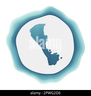 Boracay badge. Bright gradient logo of island in low poly style ...