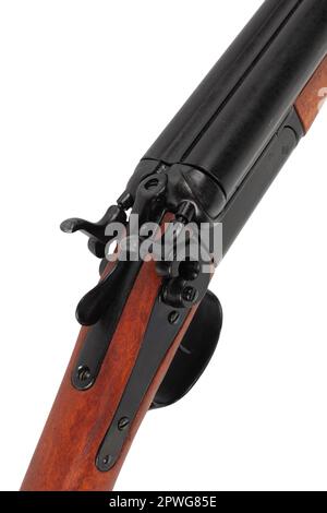 Sawn off shotgun isolated on white background Stock Photo - Alamy
